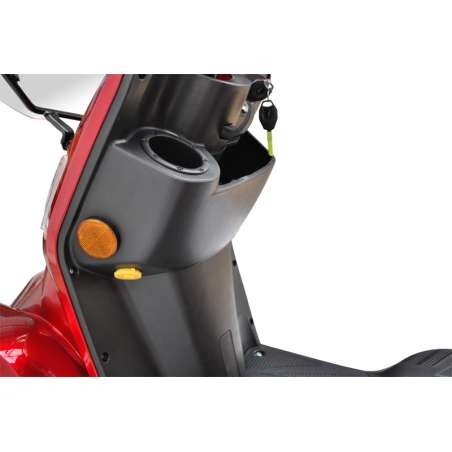 E-Scooter 4 Räder 25 km/h ECO ENGEL 510 Rot, 1000 Watt mit Dach