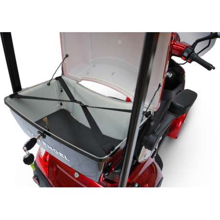 E-Scooter 4 Räder 25 km/h ECO ENGEL 510 Rot, 1000 Watt mit Dach