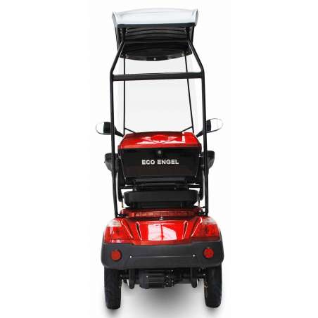 E-Scooter 4 Räder 25 km/h ECO ENGEL 510 Rot, 1000 Watt mit Dach